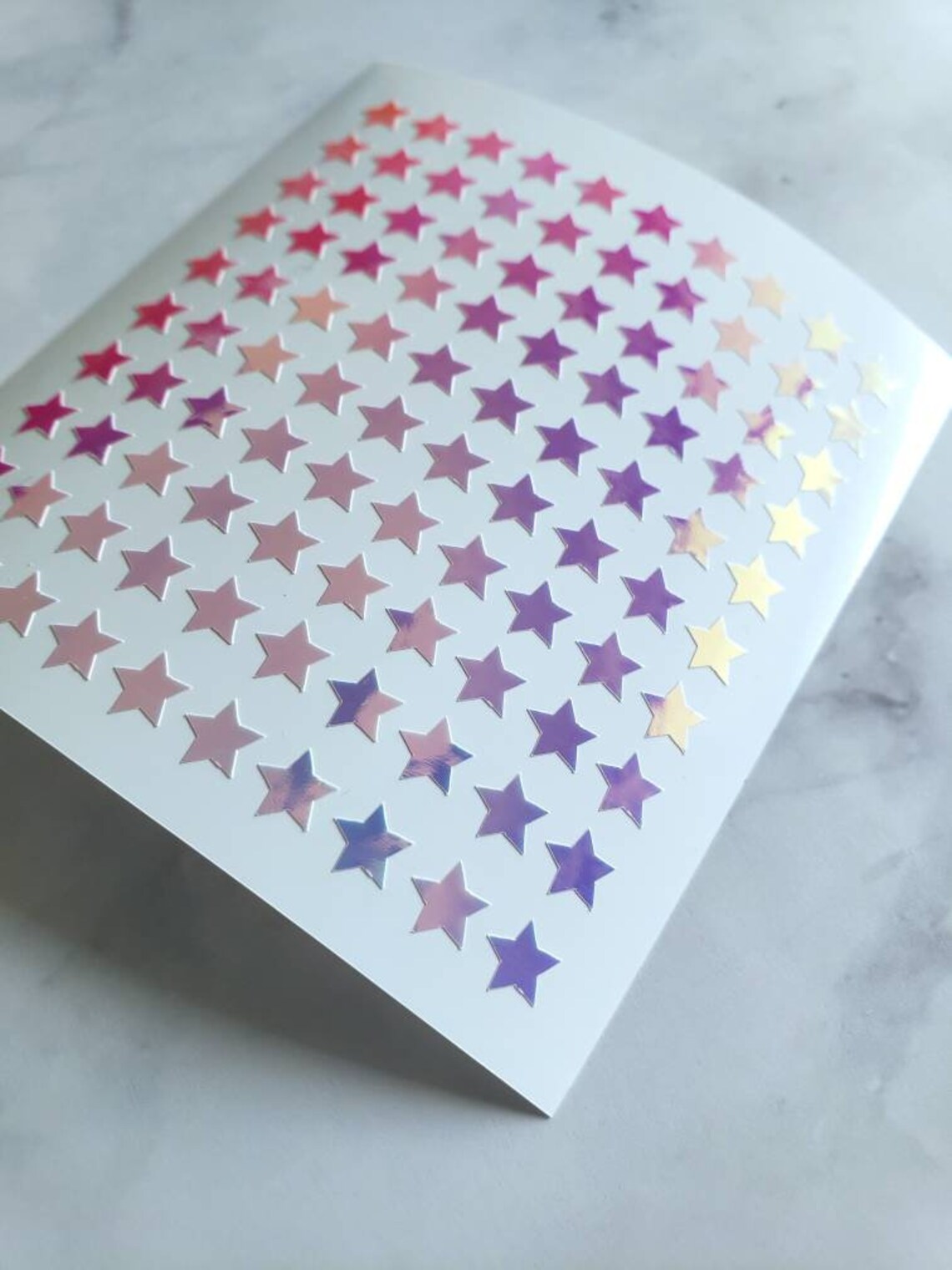 100 Tiny Holographic Star Vinyl Stickers .2 in Stars Planner - Etsy