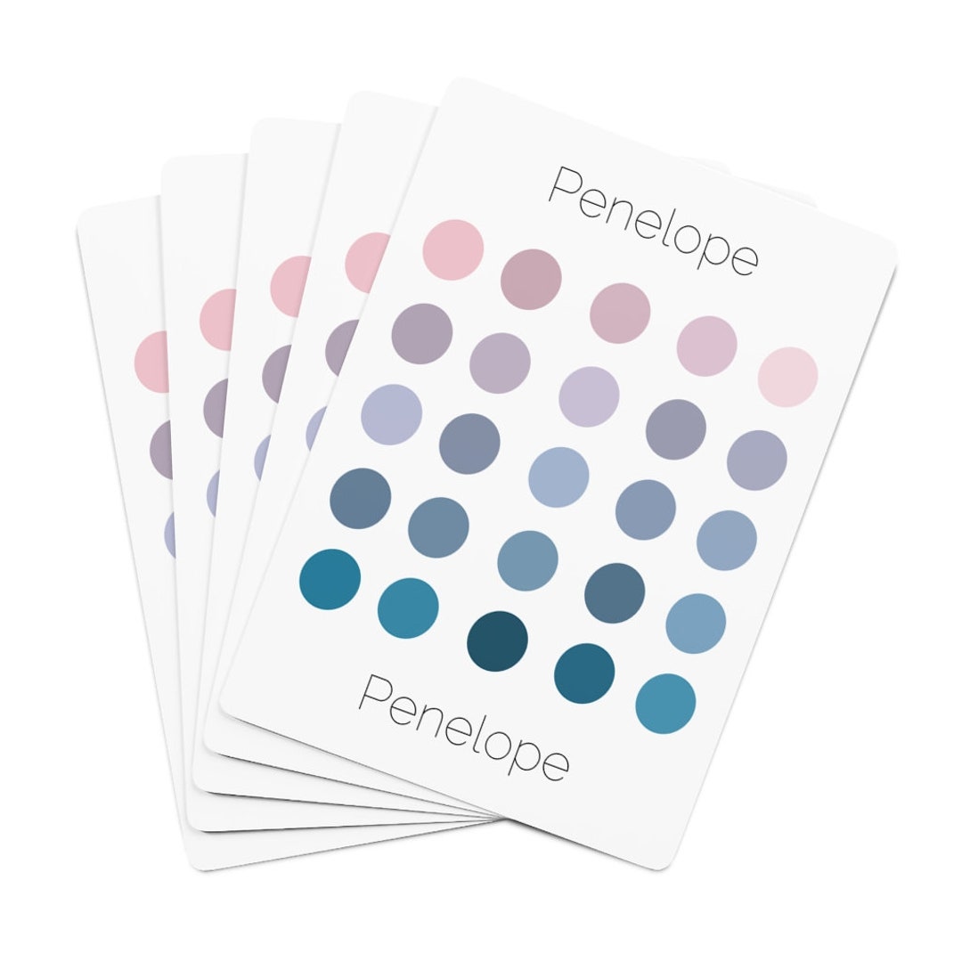Summer Sunset Color Palette Custom Name Playing Cards | Personalized ...