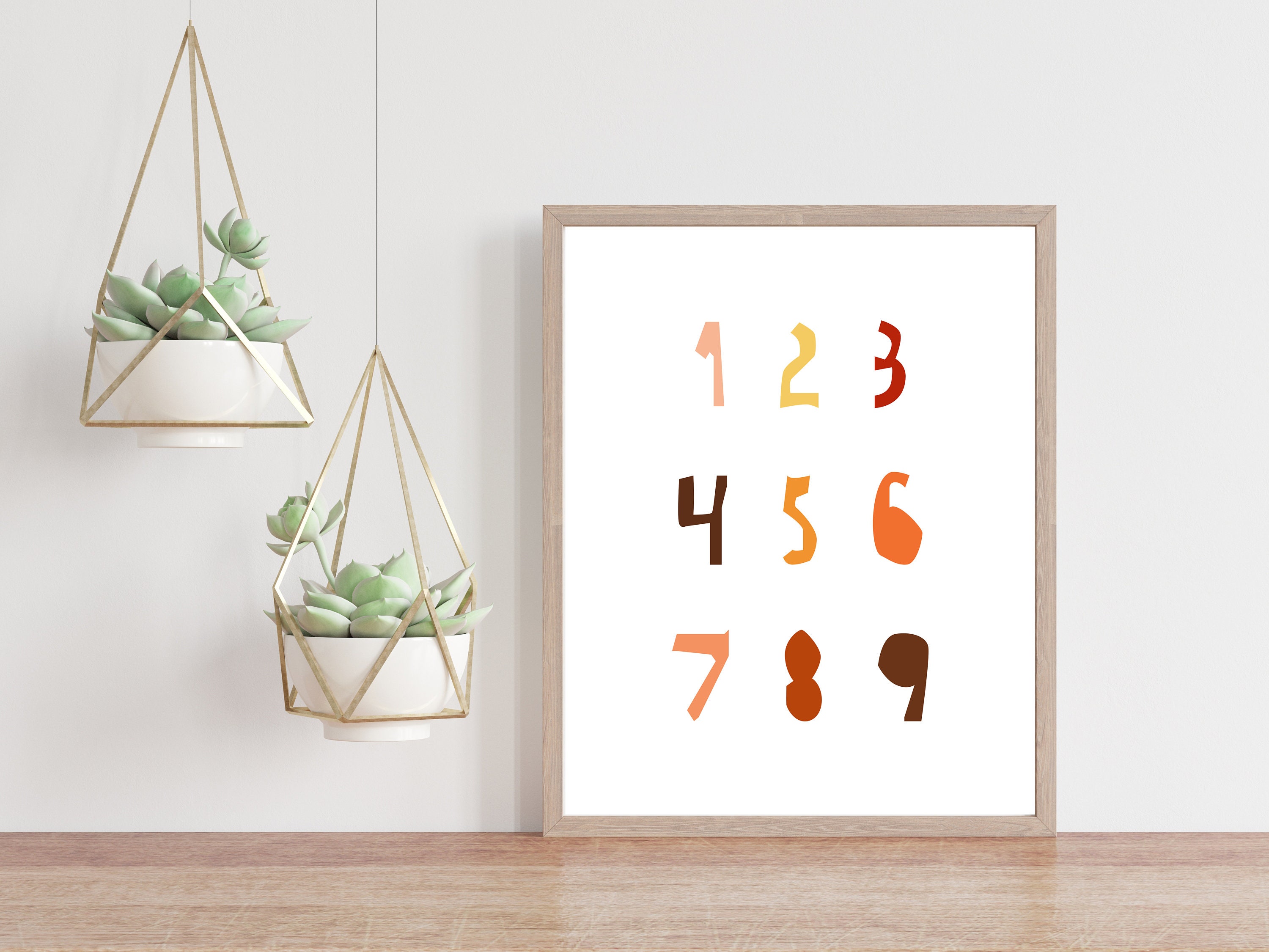 Boho Scandinavian Kids Numbers Instant Download - Kid's Room Printable ...