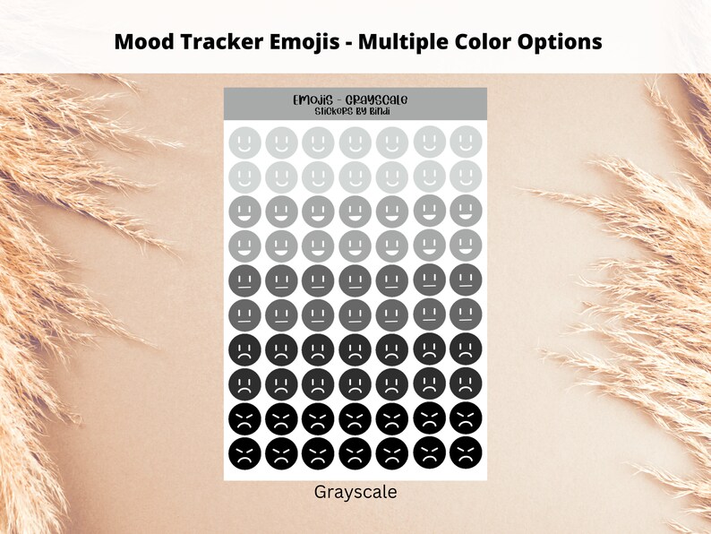 Mood Tracker Icons Sticker Sheet Multiple Colors Cute - Etsy