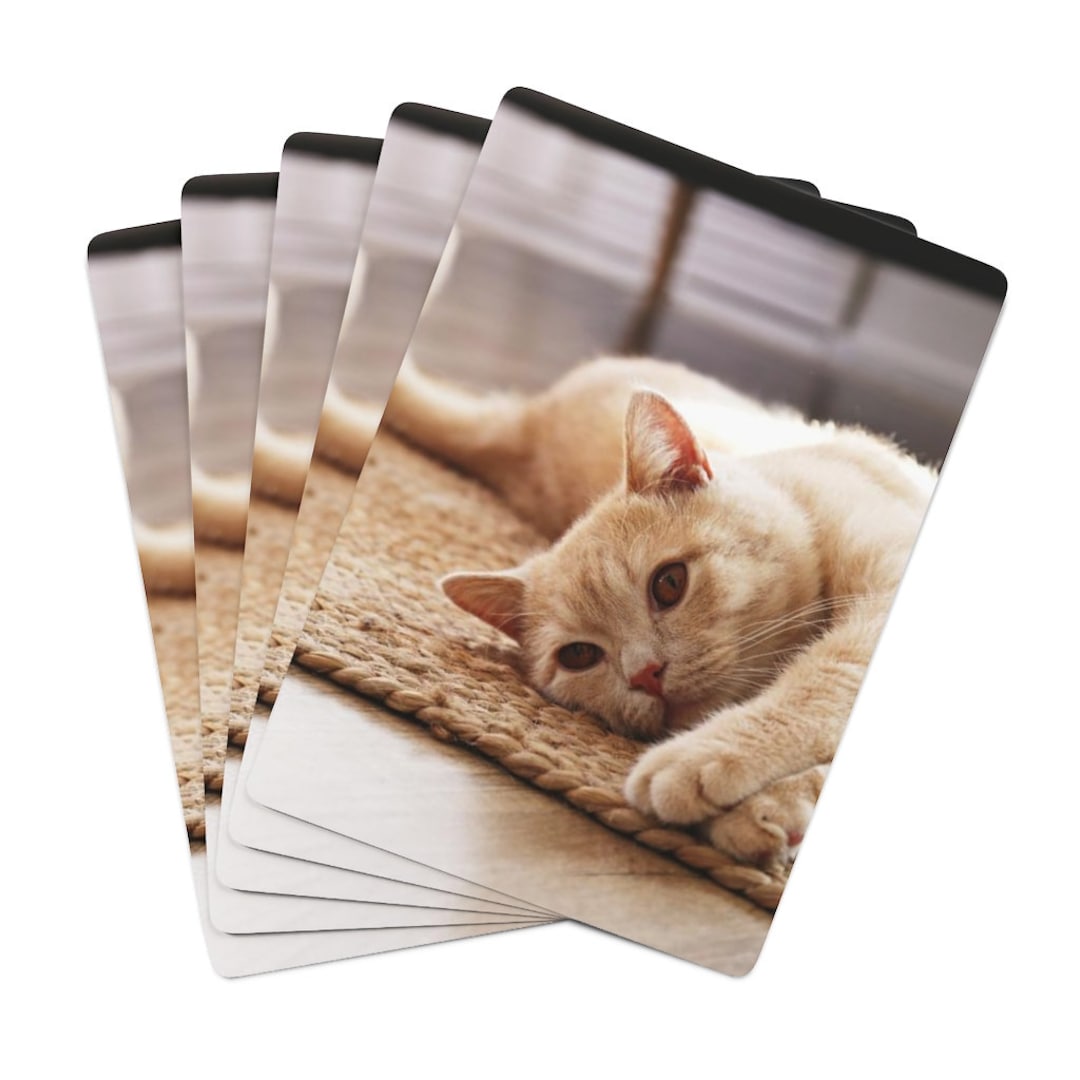 Custom Cat Photo Playing Cards | Personalized Pet Photo Gifts | Cat ...