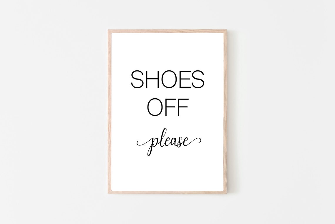 Shoes off Please Instant Download Printable Art Minimalist - Etsy
