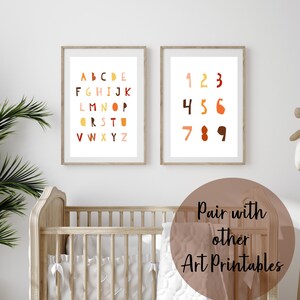 Boho Scandinavian Kids Alphabet Instant Download - Kid's Room Printable ...