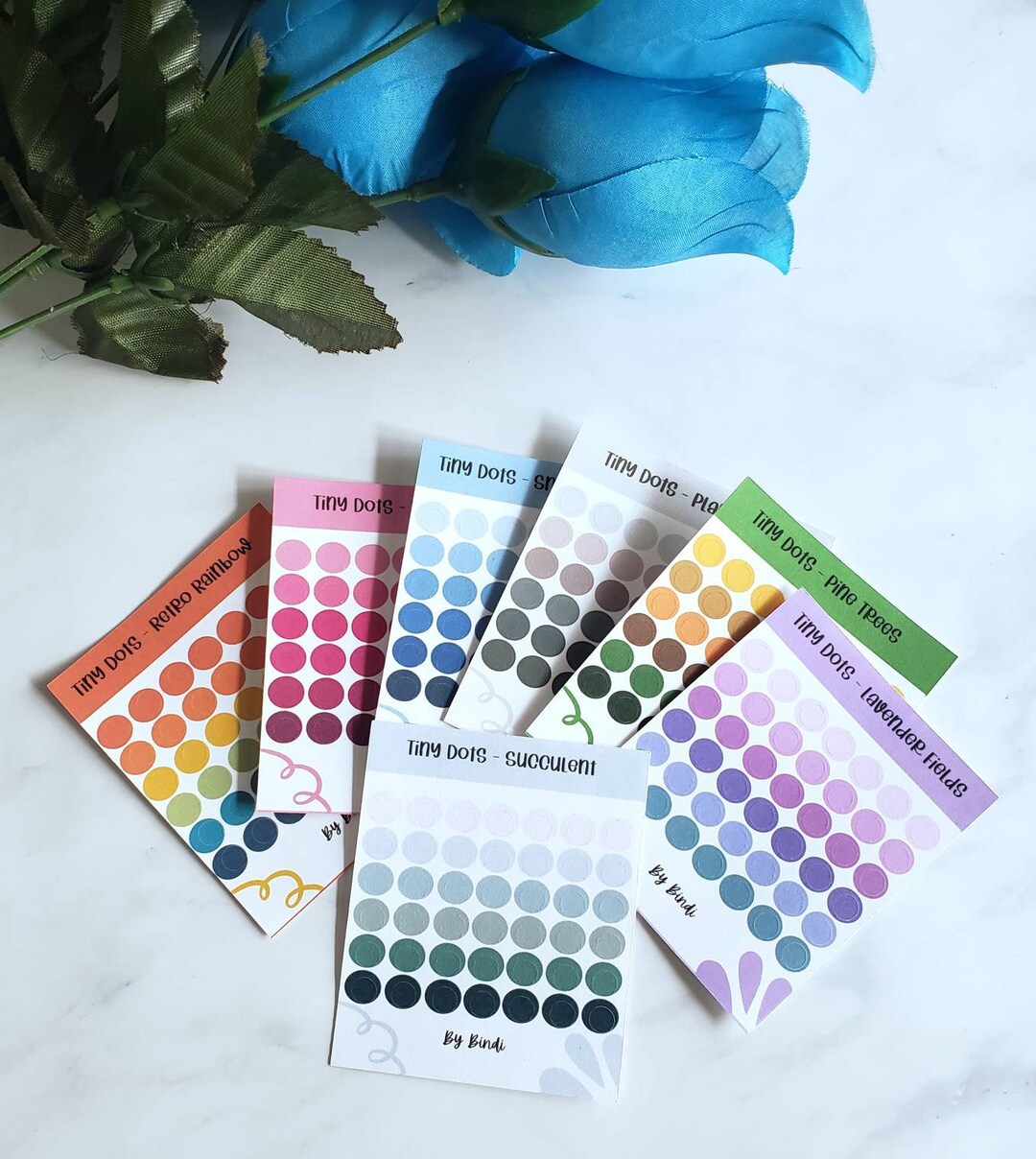 Assorted Tiny Dot Sticker Sheets Mini Dot Stickers for Journals ...