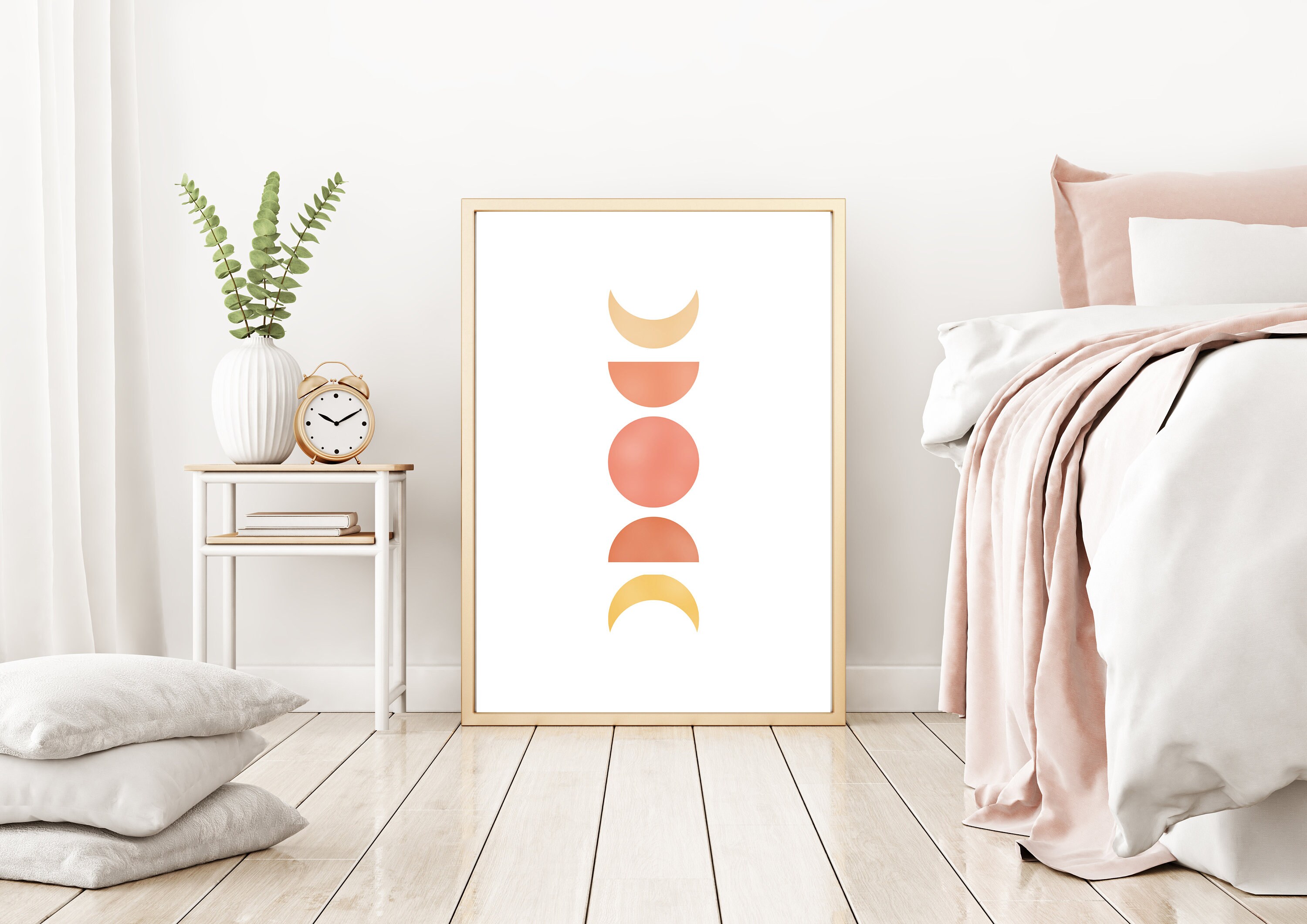 Boho Moon Phases Printable Art Terra Cotta Instant Download - Etsy