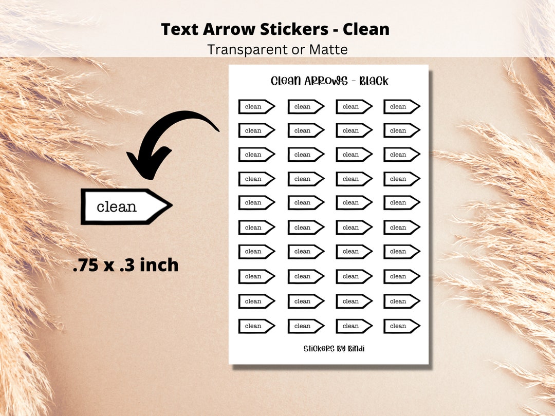 Clean Arrow Stickers | Arrow Planner Stickers | Cleaning Stickers ...