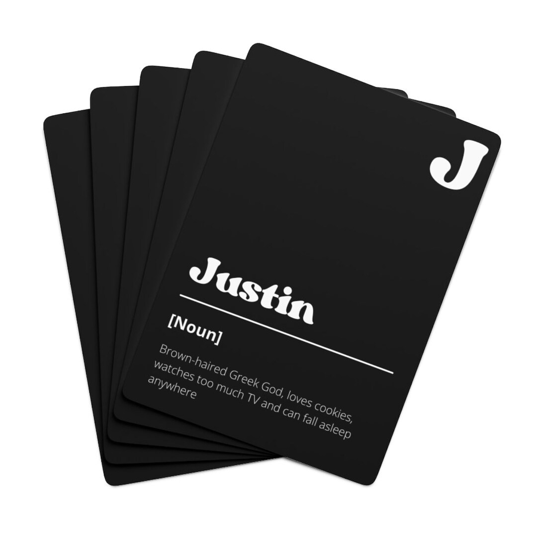 Personalized Name Definition Playing Cards | Dictionary Definition ...