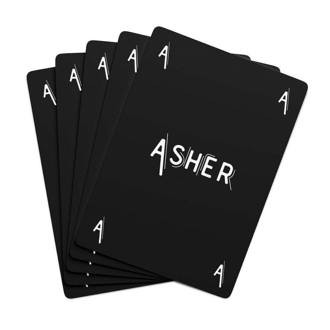 Vintage Modern Custom Name Playing Cards | Initial Playing Cards ...