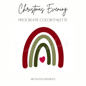 Christmas Evening Procreate Color Palette | 30 Color Swatches | iPad ...