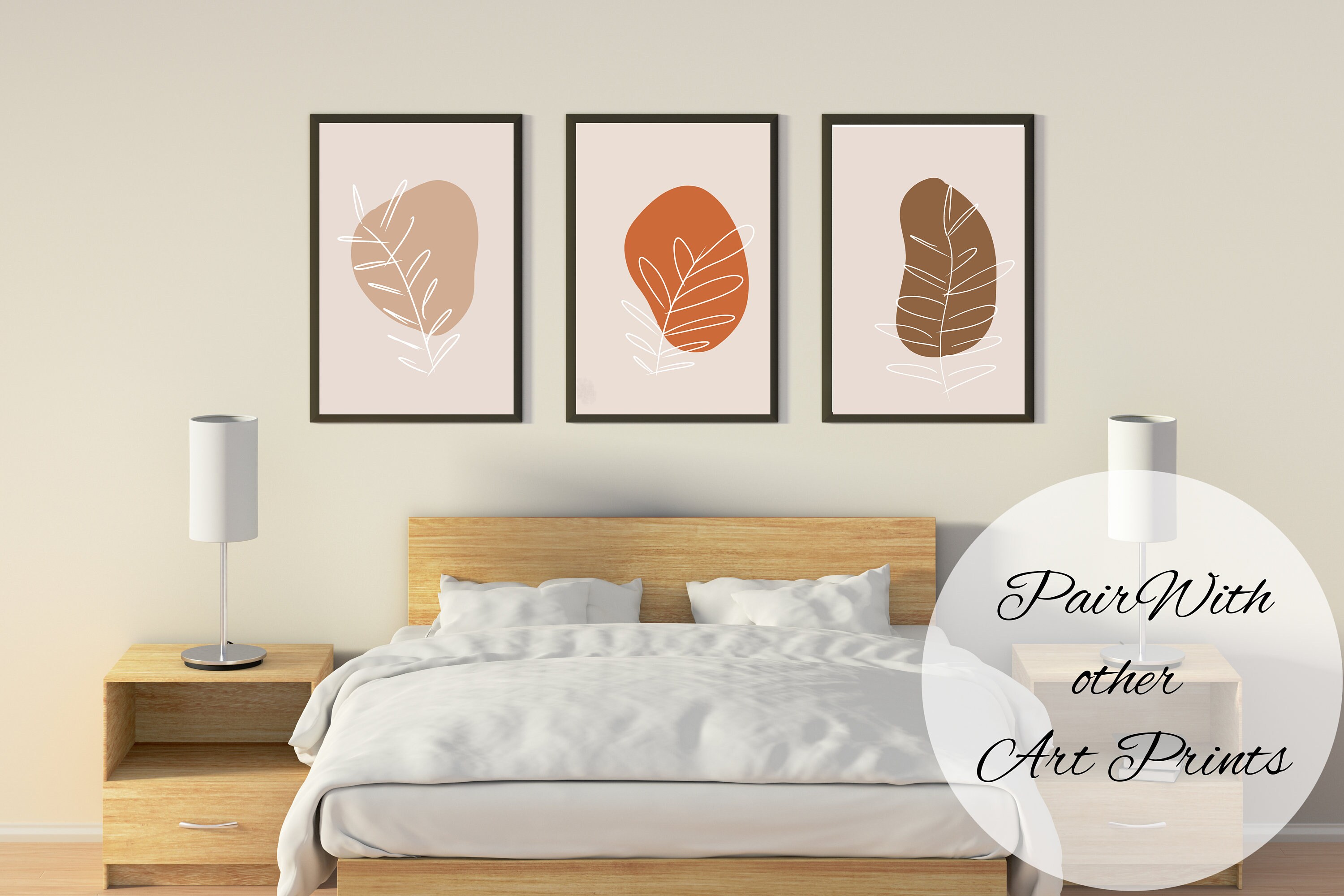 Boho Botanical Art Instant Download Neutral Colors Brown - Etsy