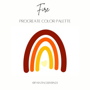 Fire Procreate Color Palette | 30 Color Swatches | iPad Illustration ...