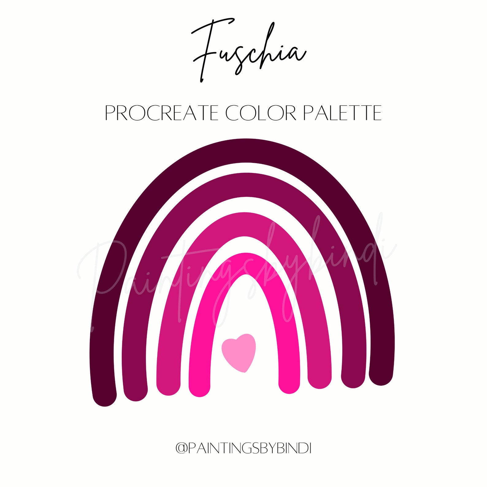 Fuschia Procreate Color Palette 30 Color Swatches Ipad | Etsy