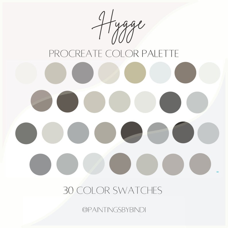 Hygge Procreate Color Palette 30 Color Swatches Ipad - Etsy
