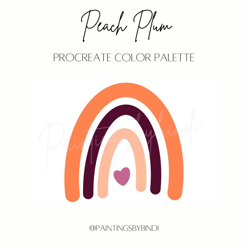 Peach and Plum Procreate Color Palette 30 Color Swatches - Etsy