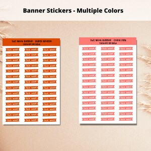 Small This Week Banner Stickers - Multiple Colors | This Week Planner ...
