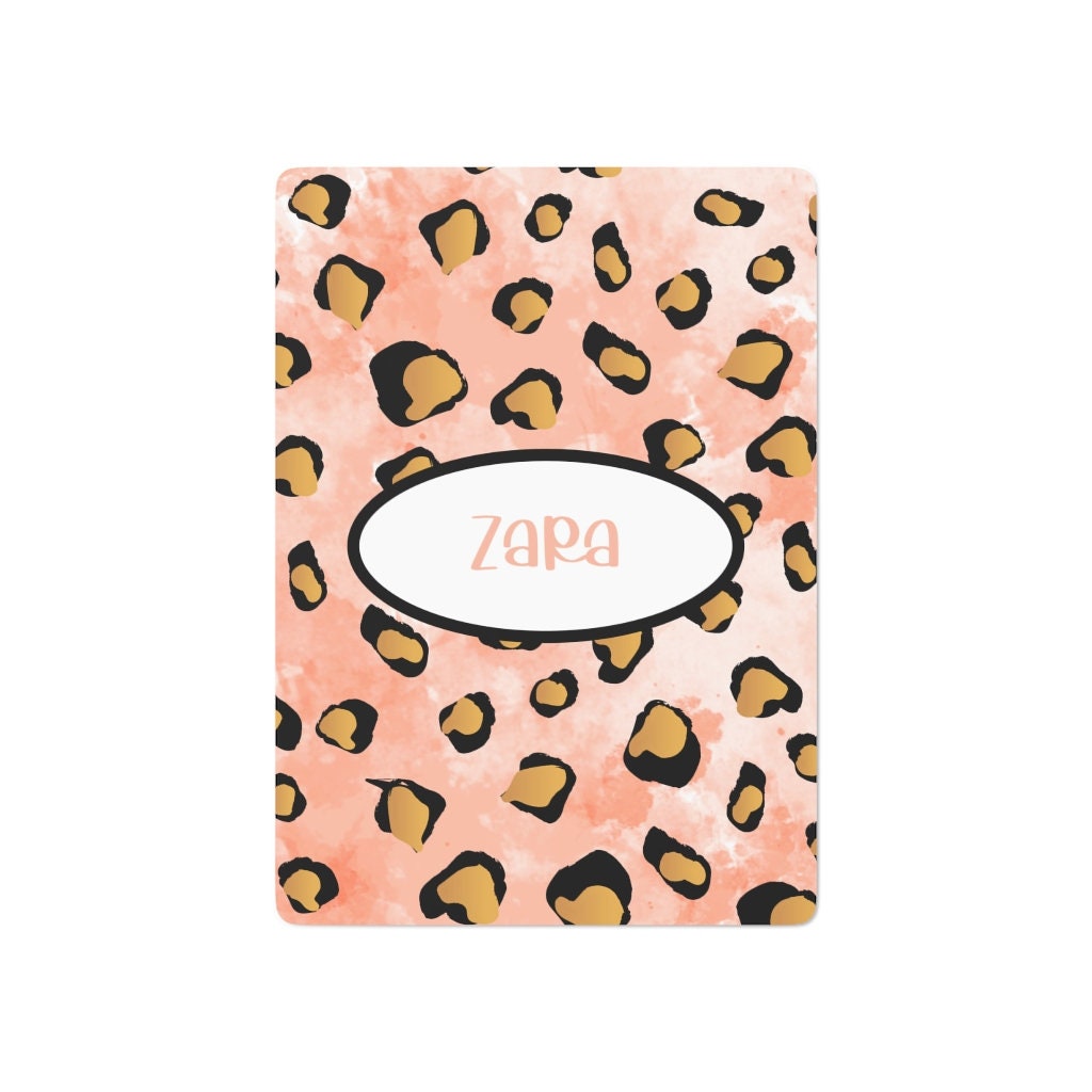Boho Leopard Print Playing Cards | Custom Kids Cards | Personalized ...