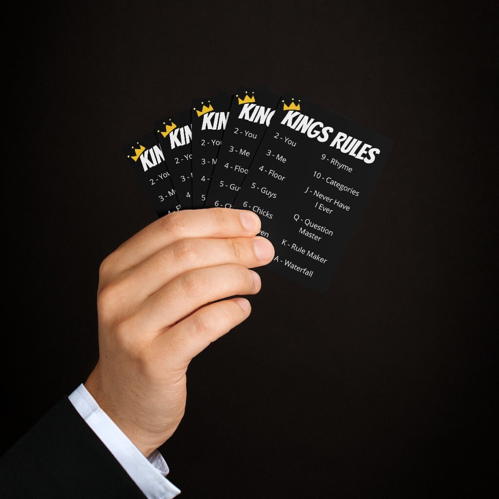 Kings Rules Playing Cards | Kings Cup Card Deck | Drinking Game Cards ...
