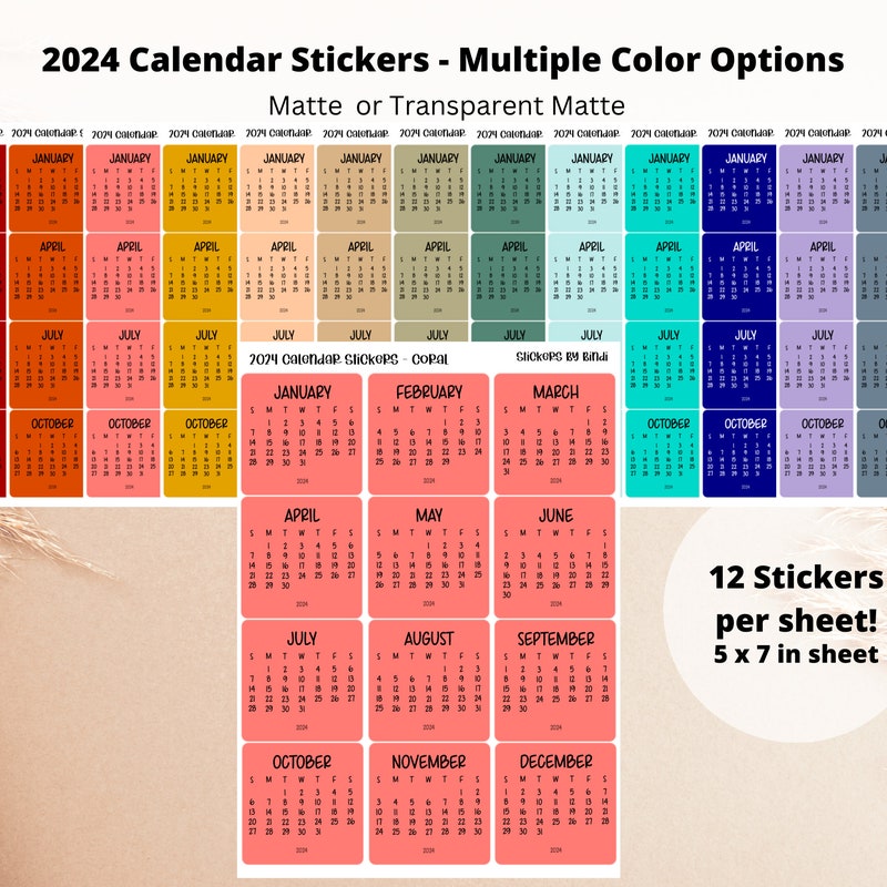 Mini Calendar - Etsy