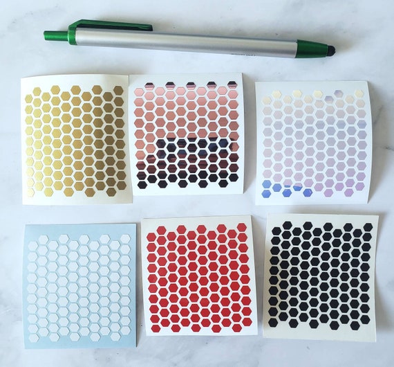 100 Tiny Hexagon Vinyl Stickers .2 in Hexagon Planner - Etsy
