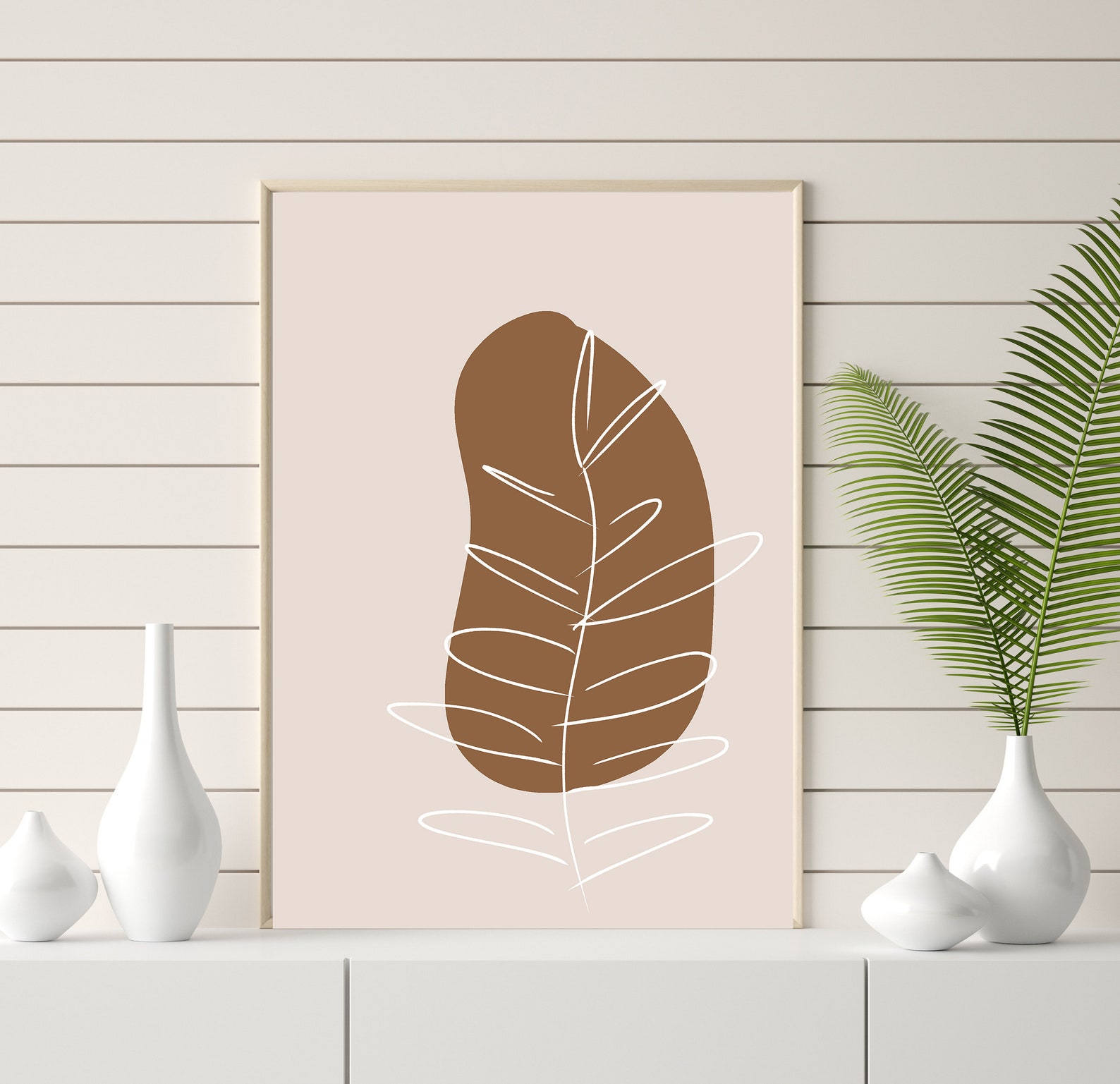 Boho Botanical Art Instant Download Neutral Colors Brown | Etsy