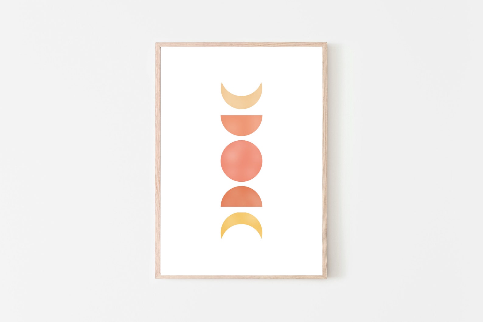 Boho Moon Phases Printable Art Terra Cotta Instant Download | Etsy