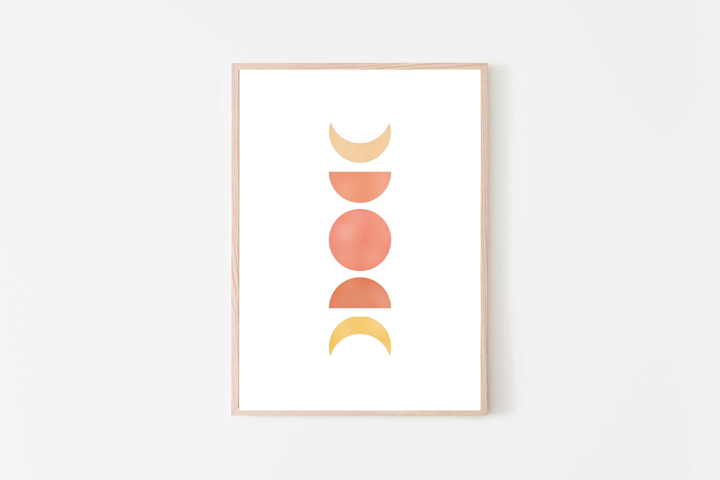 Boho Moon Phases Printable Art Terra Cotta Instant Download - Etsy