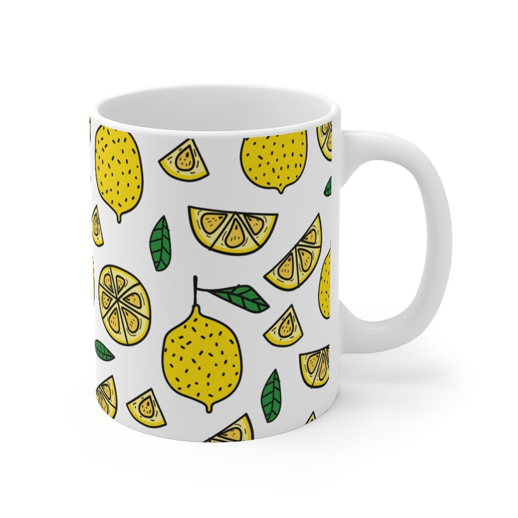 Lemons Coffee Mug 11 Oz Coffee Mug Summer Mugs Lemon - Etsy