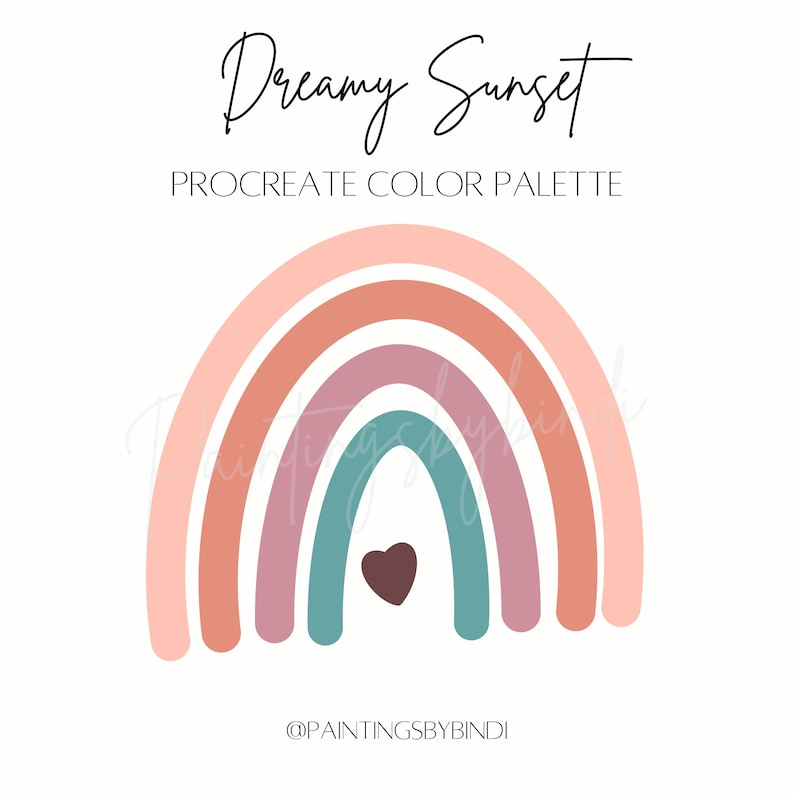 Dreamy Sunset Procreate Color Palette 30 Color Swatches | Etsy