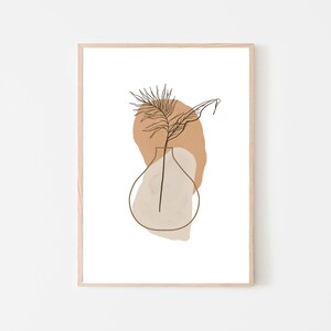 Boho Vase Printable Art, Terra Cotta Instant Download, Boho Abstract ...