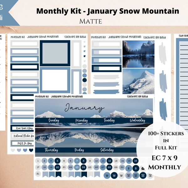 Monthly Date Stickers Planner - Etsy