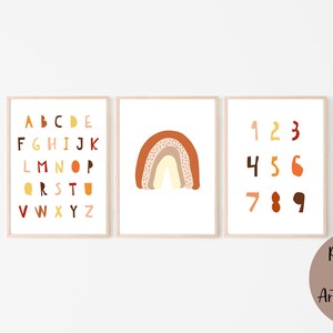 Boho Scandinavian Kids Alphabet Instant Download - Kid's Room Printable ...
