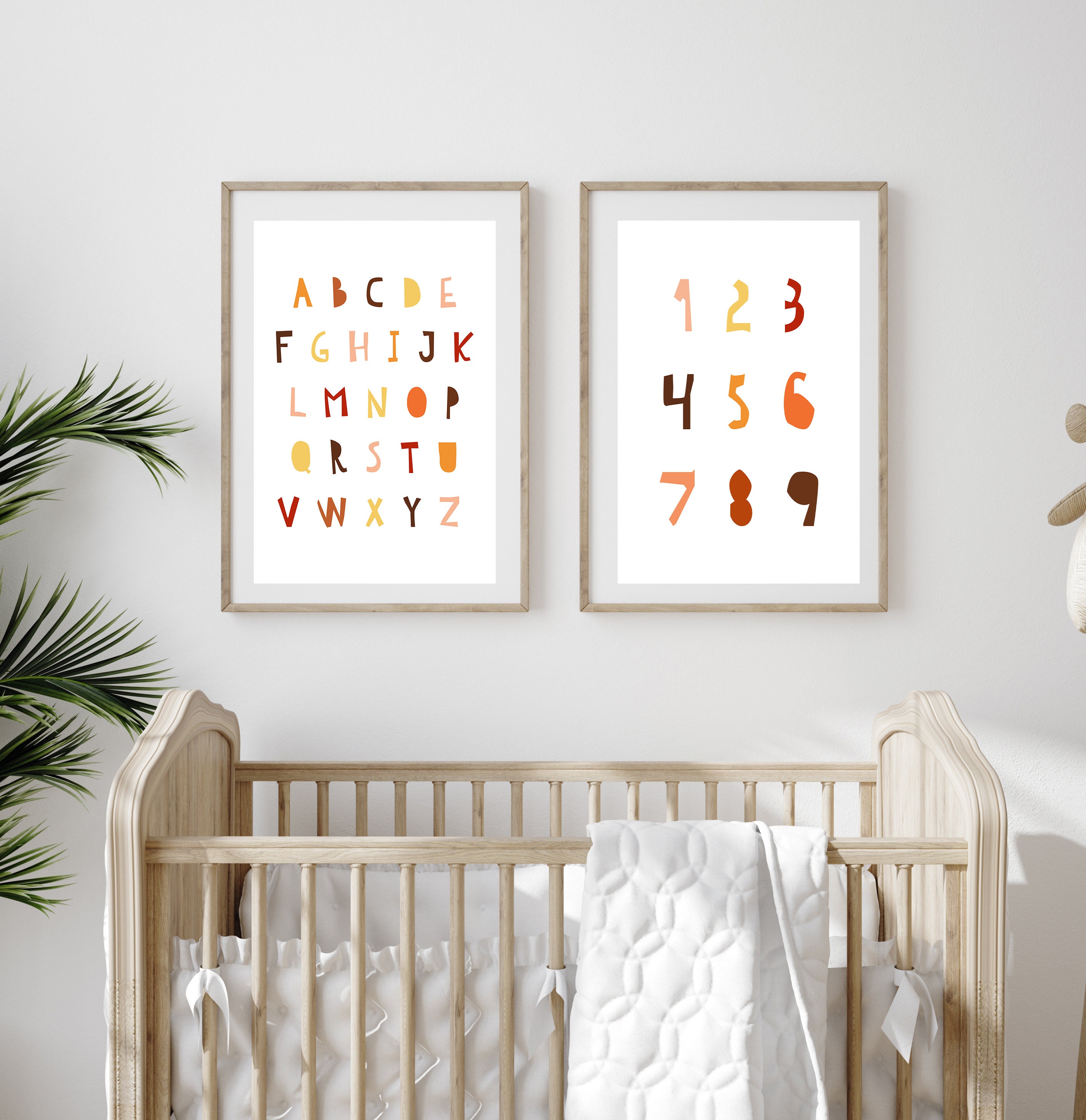 Boho Kids Alphabet and Numbers Set of 2 Instant Download - Etsy