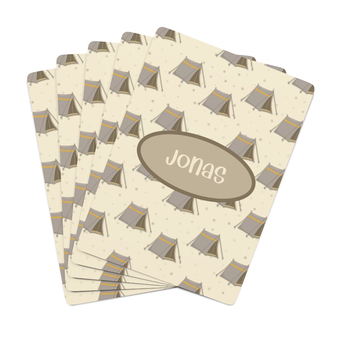 Custom Camping Playing Cards | Camping Tent | Personalized Card Deck ...