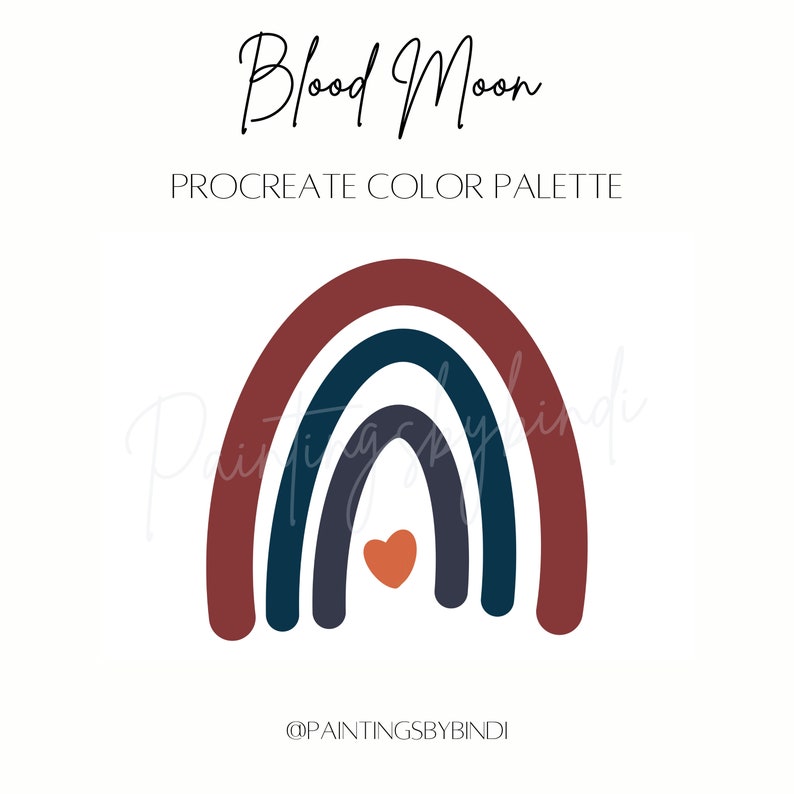 Blood Moon Procreate Color Palette 30 Color Swatches Ipad - Etsy