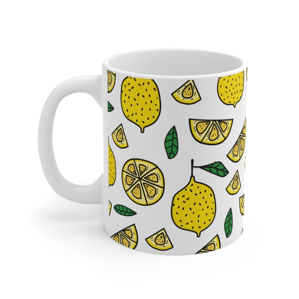 Lemons Coffee Mug 11 Oz Coffee Mug Summer Mugs Lemon - Etsy