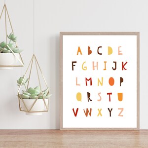 Boho Scandinavian Kids Alphabet Instant Download - Kid's Room Printable ...