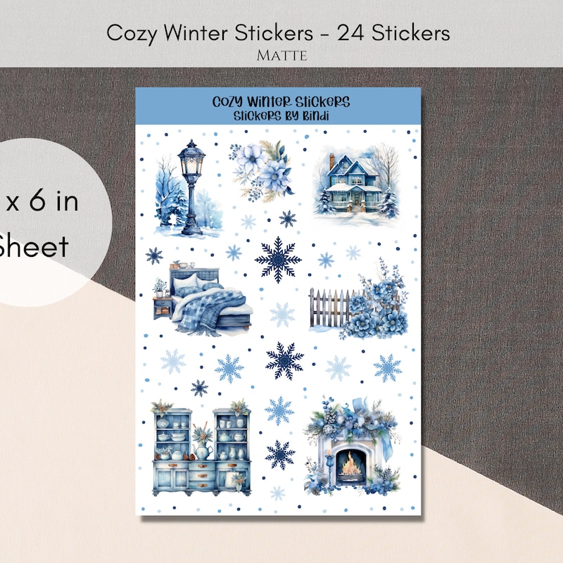 Winter Stickers Sheet - Etsy