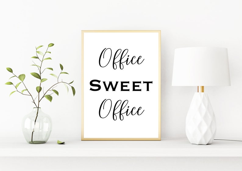 Office Sweet Office Quote Instant Download Printable Art | Etsy