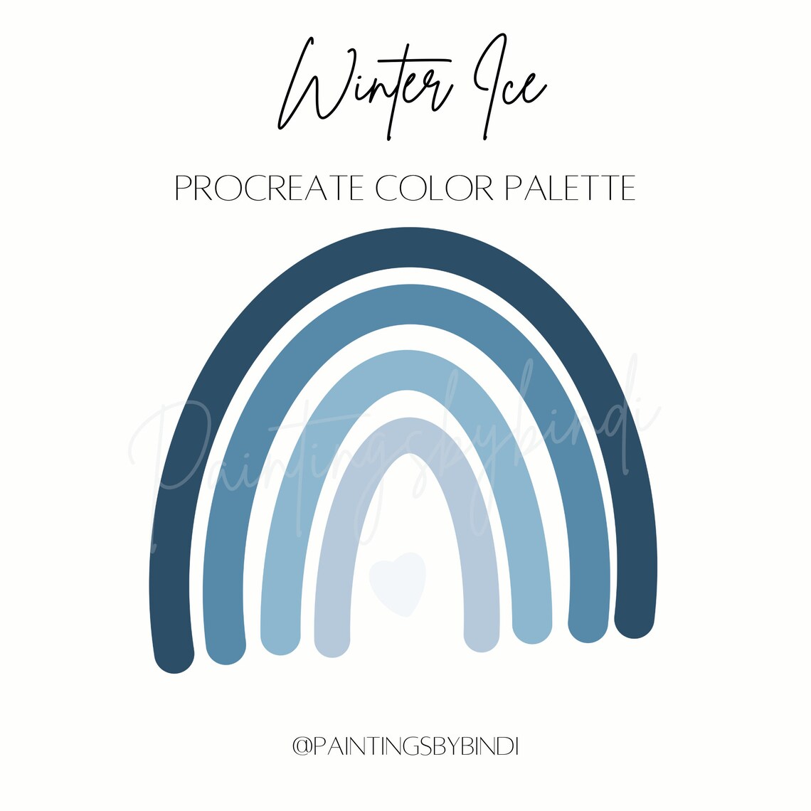 Winter Ice Procreate Color Palette 30 Color Swatches Ipad - Etsy