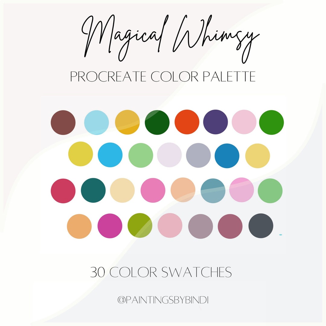 Magical Whimsy Procreate Color Palette 30 Color Swatches iPad ...