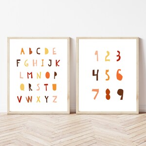 Boho Kids Alphabet and Numbers Set of 2 Instant Download - Kids ...