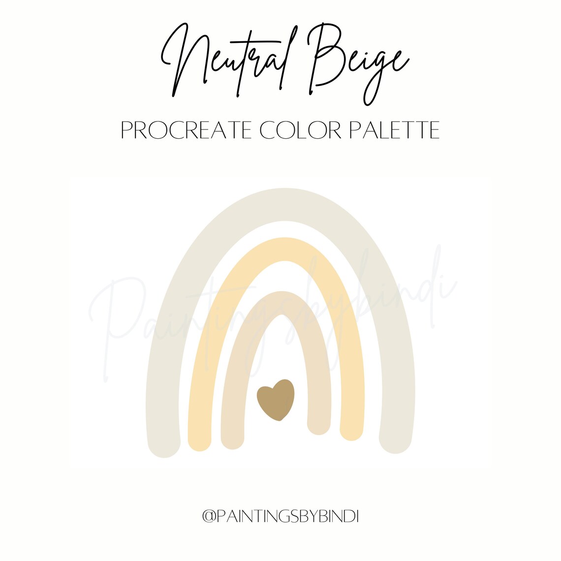 Neutral Beige Procreate Color Palette 30 Color Swatches - Etsy