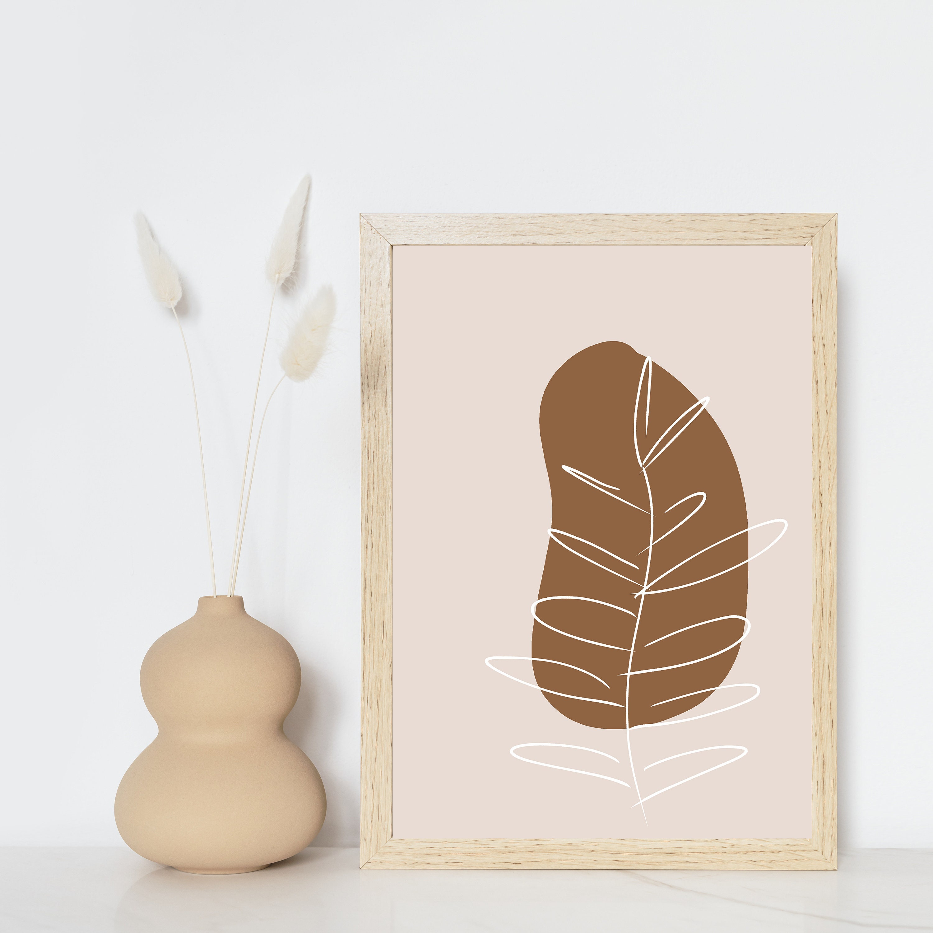 Boho Botanical Art Instant Download Neutral Colors Brown - Etsy