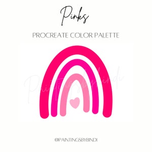 Pink Procreate Color Palette | 30 Color Swatches | iPad Illustration ...