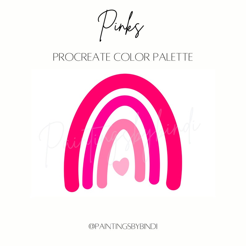 Pink Procreate Color Palette 30 color swatches iPad | Etsy