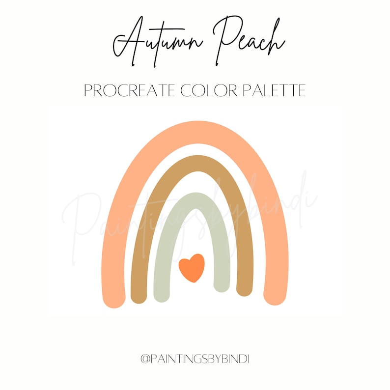 Autumn Peach Procreate Color Palette | 30 Color Swatches | iPad ...