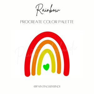 Rainbow Procreate Color Palette | 30 Color Swatches | iPad Illustration ...