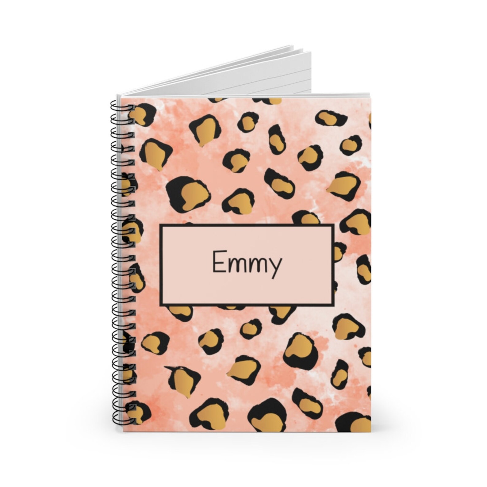 Pink Leopard Print Custom Spiral Notebook Animal - Etsy