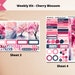 Weekly Kit Planner Stickers Cherry Blossom Vertical Layout Happy ...