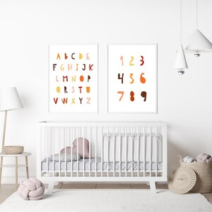 Boho Kids Alphabet and Numbers Set of 2 Instant Download - Kids ...
